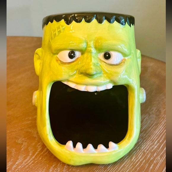 Art | Creepy Spooky Frankenstein Large Mouth Candy Bowl Halloween New ...